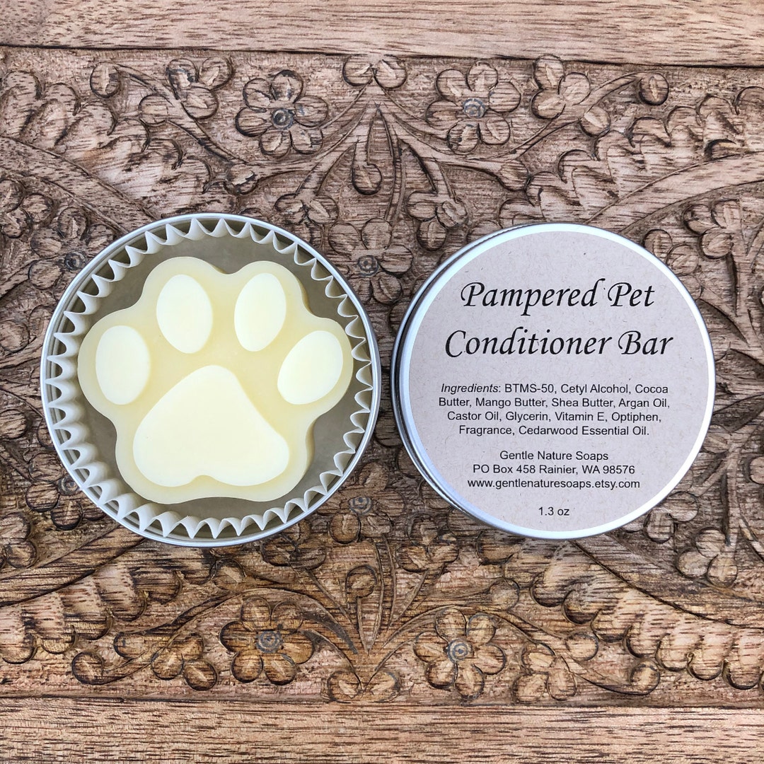 Pampered Pet Conditioner Bar With Cedar Wood Essential Oil and Vitamin ...