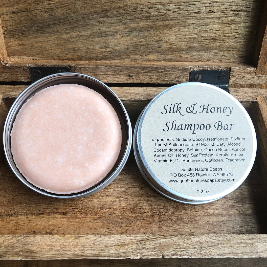 Tobacco Leaf Amber Silk & Honey Shampoo Bar - Etsy