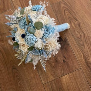 Baby Blue Quinceañera Ramo | Sola Wood Flowers | Keepsake Bouquet - Etsy