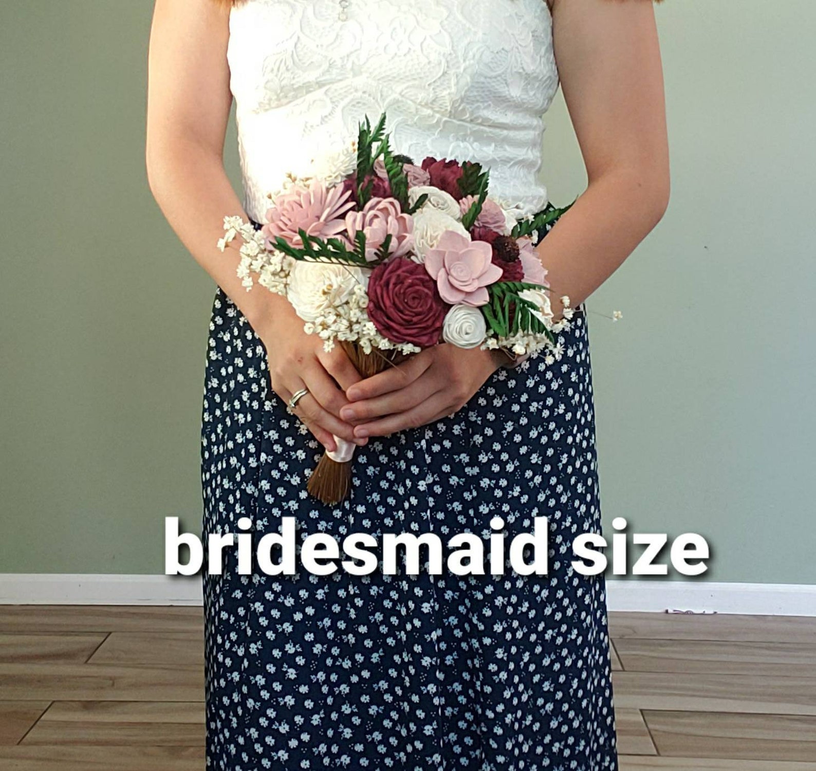 Burgundy and Dusty Rose Boho Bouquet Sola Wood Flowers - Etsy