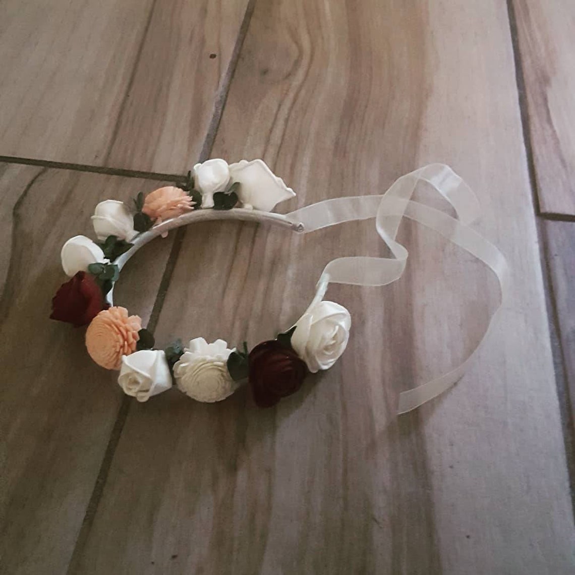 Floral Crown Floral Headband Headband Pink Flowers Pink and - Etsy