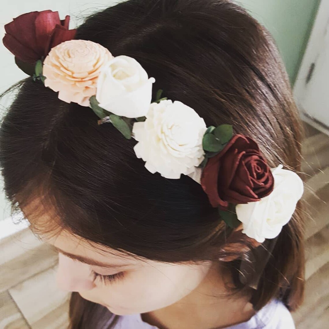 Floral Crown Floral Headband Headband Pink Flowers Pink and | Etsy