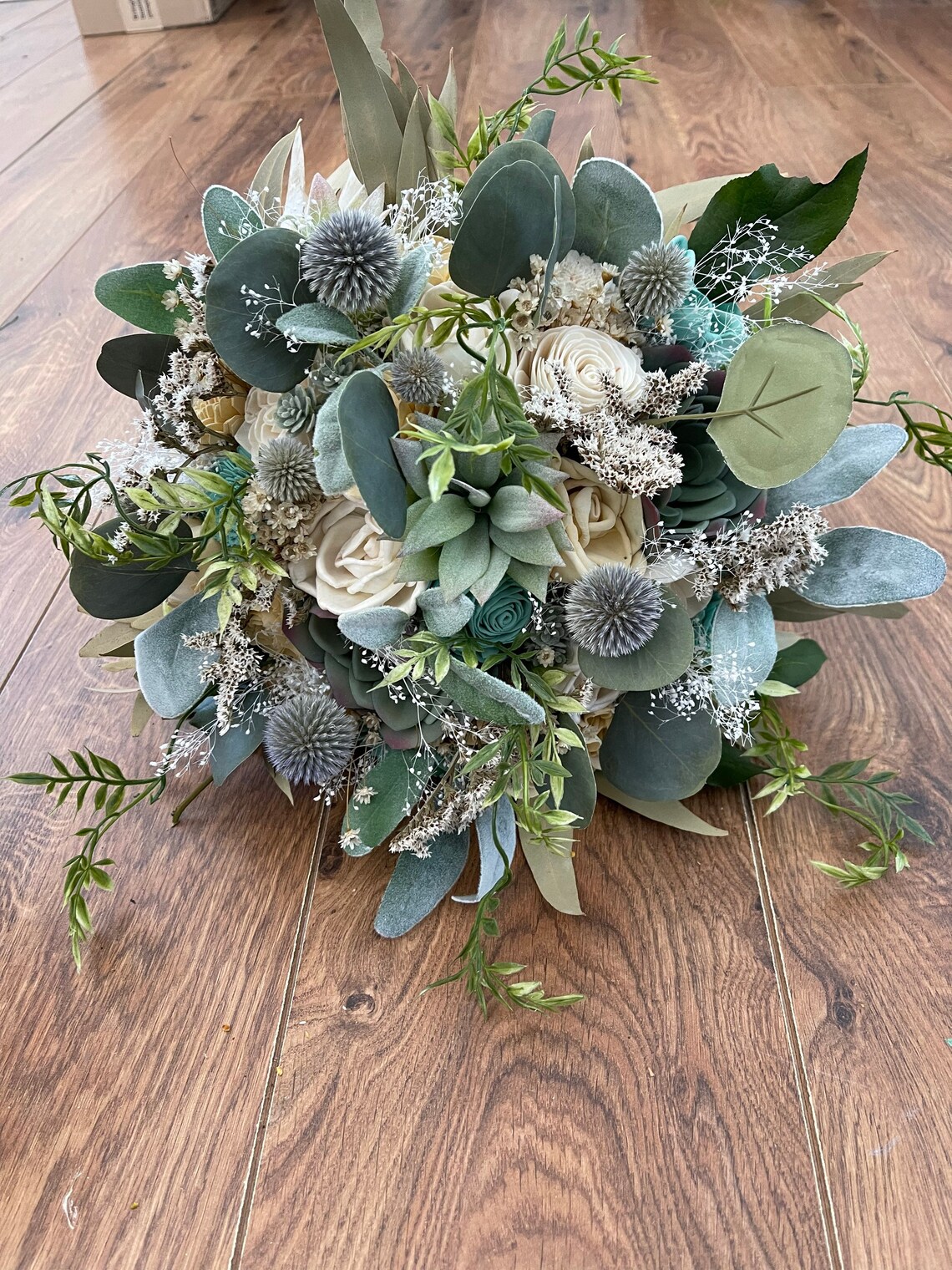 Boho Succulent Bouquet Sola Wood Flowers - Etsy