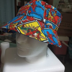Comic Style Spiderman Reversible Bucket Hat - Etsy