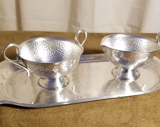Vintage Silver Plated Cream and Sugar Service Set With Tray - Etsy