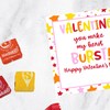 Starburst Valentine, Printable Valentines, Starburst Gift Tag, You Make ...