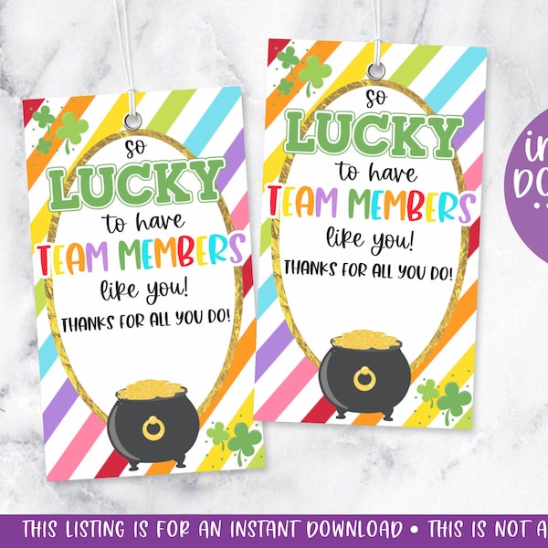 Lucky Employee Appreciation Printable - Etsy