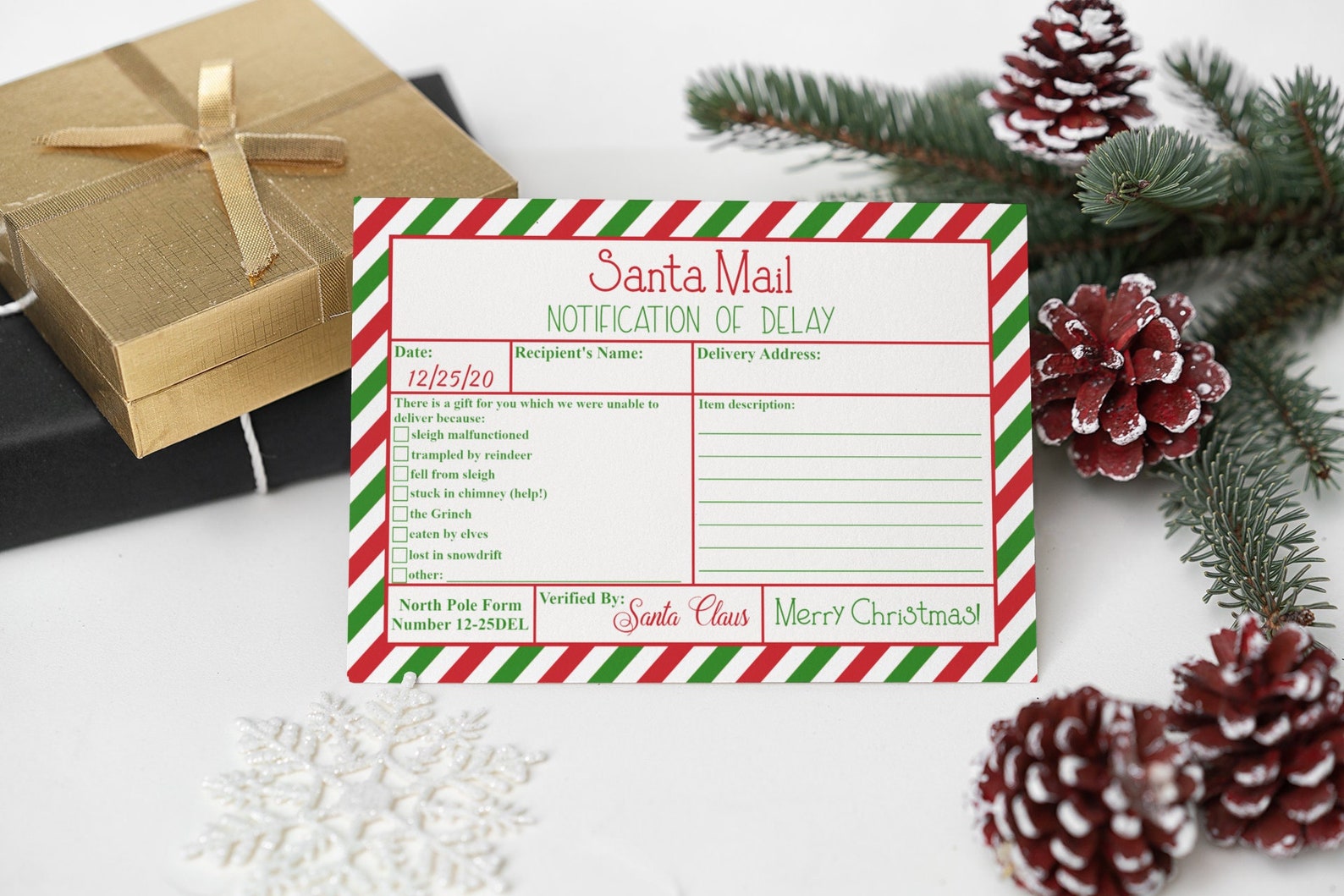 Santa Mail, Delayed Gift, Christmas Gift Delay, Missing Gift, Delayed ...