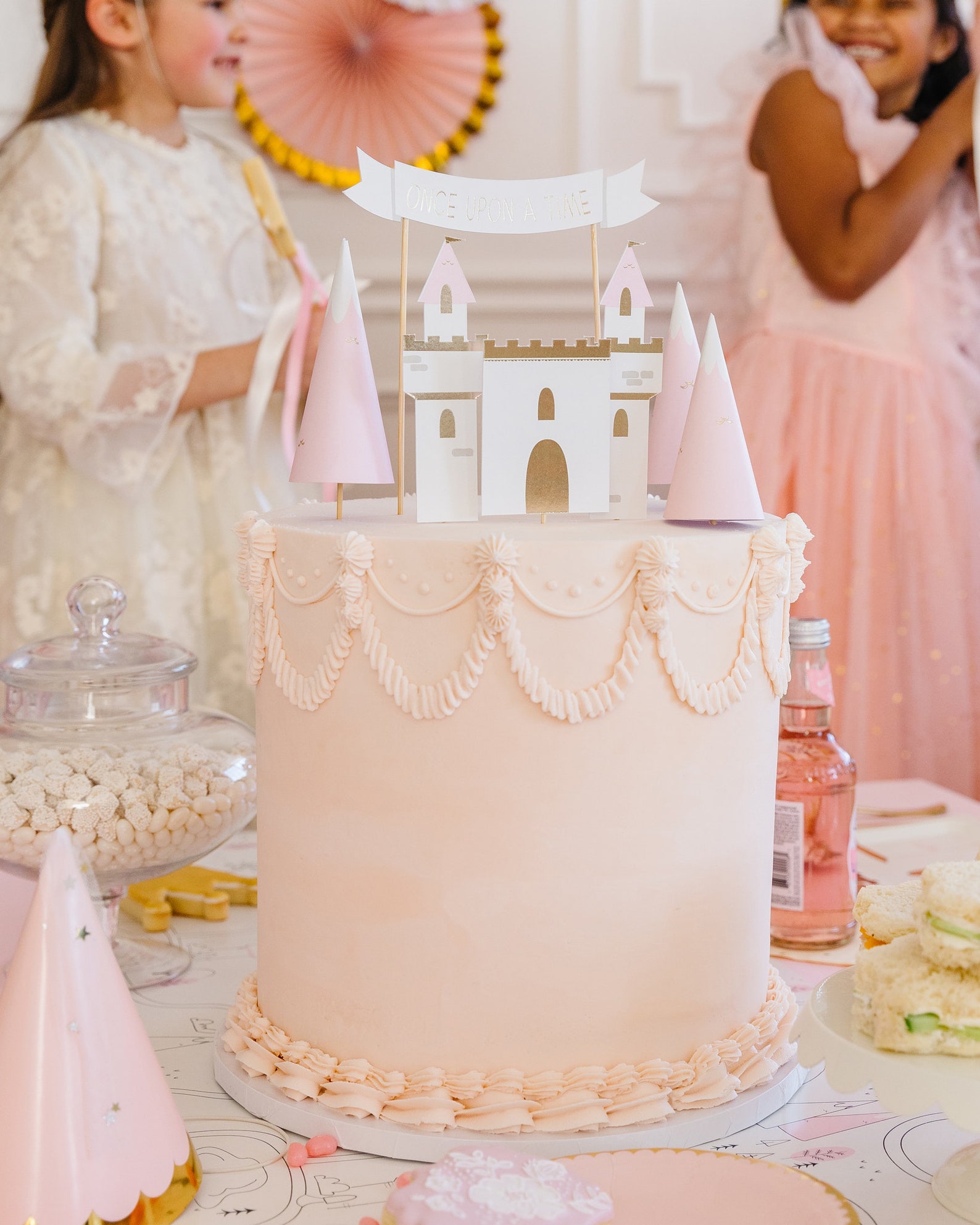 Princess Cake Topper Princess Castle Cake Pink and Gold - Etsy