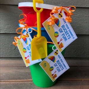 End of Year Gift, Buckets of Fun, Printable, Digital File, Ready for ...