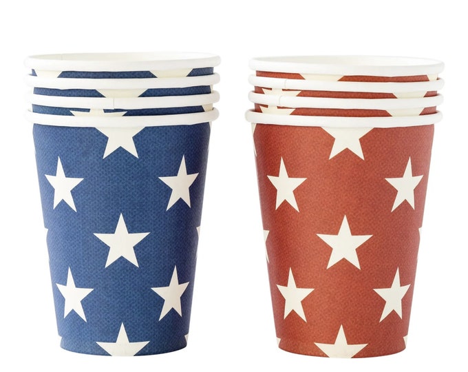 Patriotic Party Cups, 4th of July, Fourth of July, Summer, Red, White ...