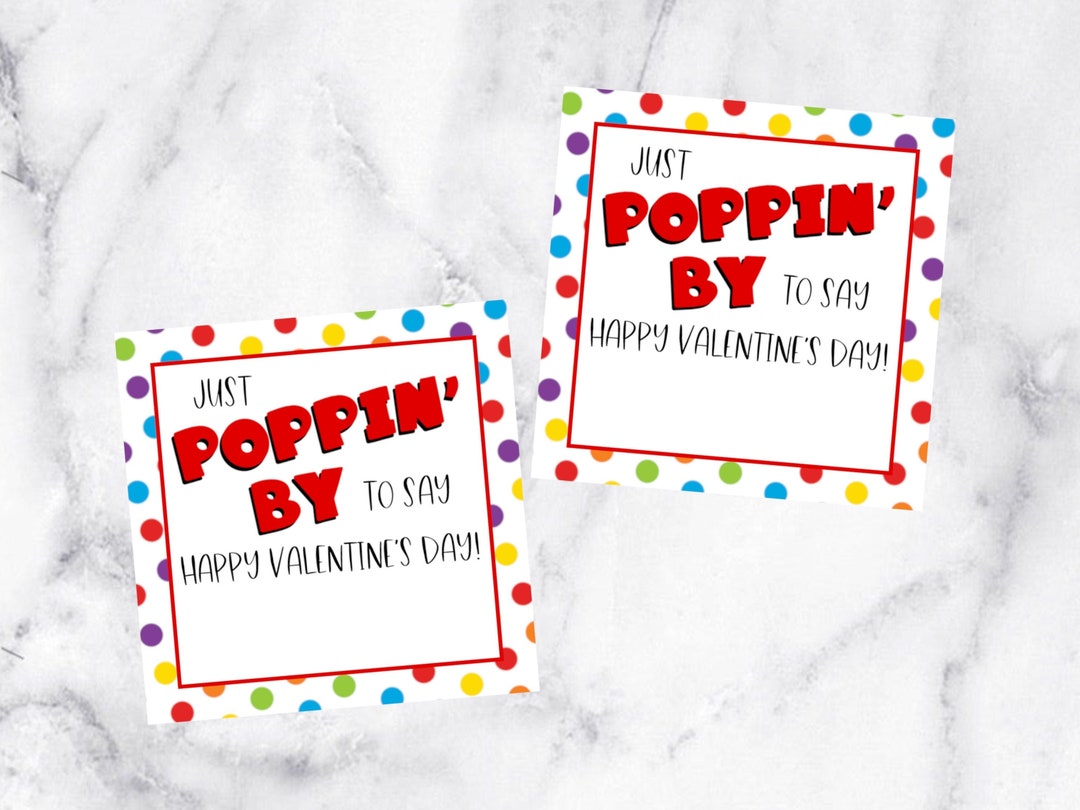 Pop Its Valentines, Popcorn Valentines, Popping by to Say, Happy ...
