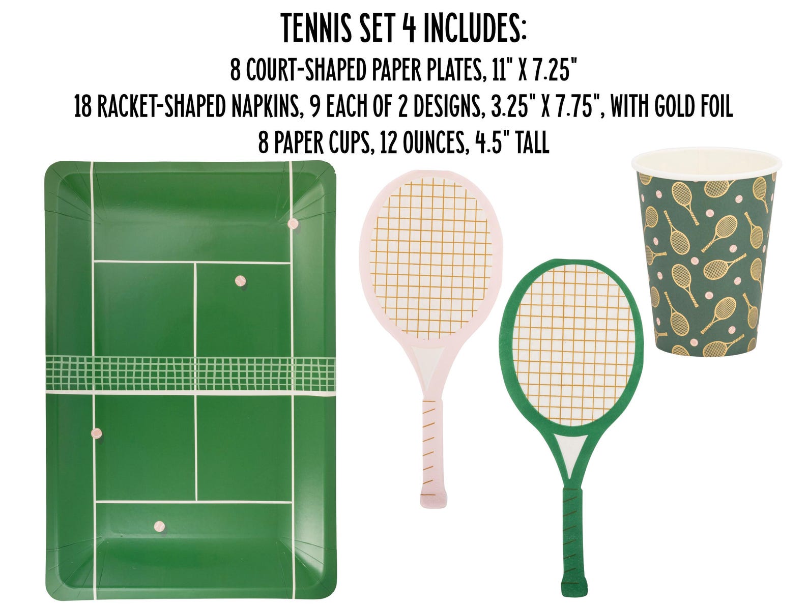 Tennis Party Supplies, Game Set Match, Tennis Birthday, Tennis Plates ...