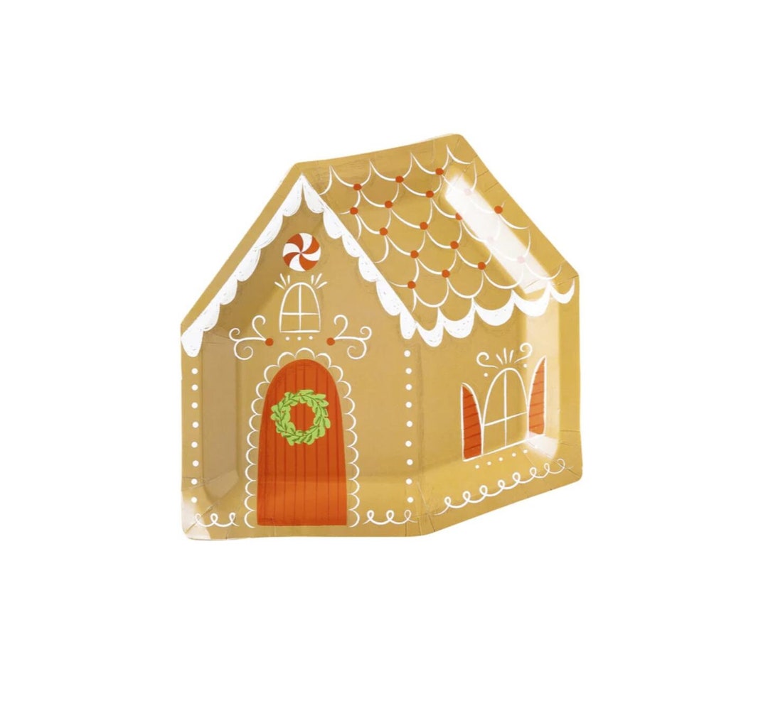 Gingerbread House Plates, Gingerbread Plates, Gingerbread Decor ...