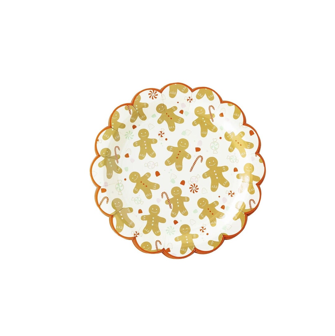 Gingerbread Man Plates, Gingerbread Plates, Gingerbread Cookie Plates ...