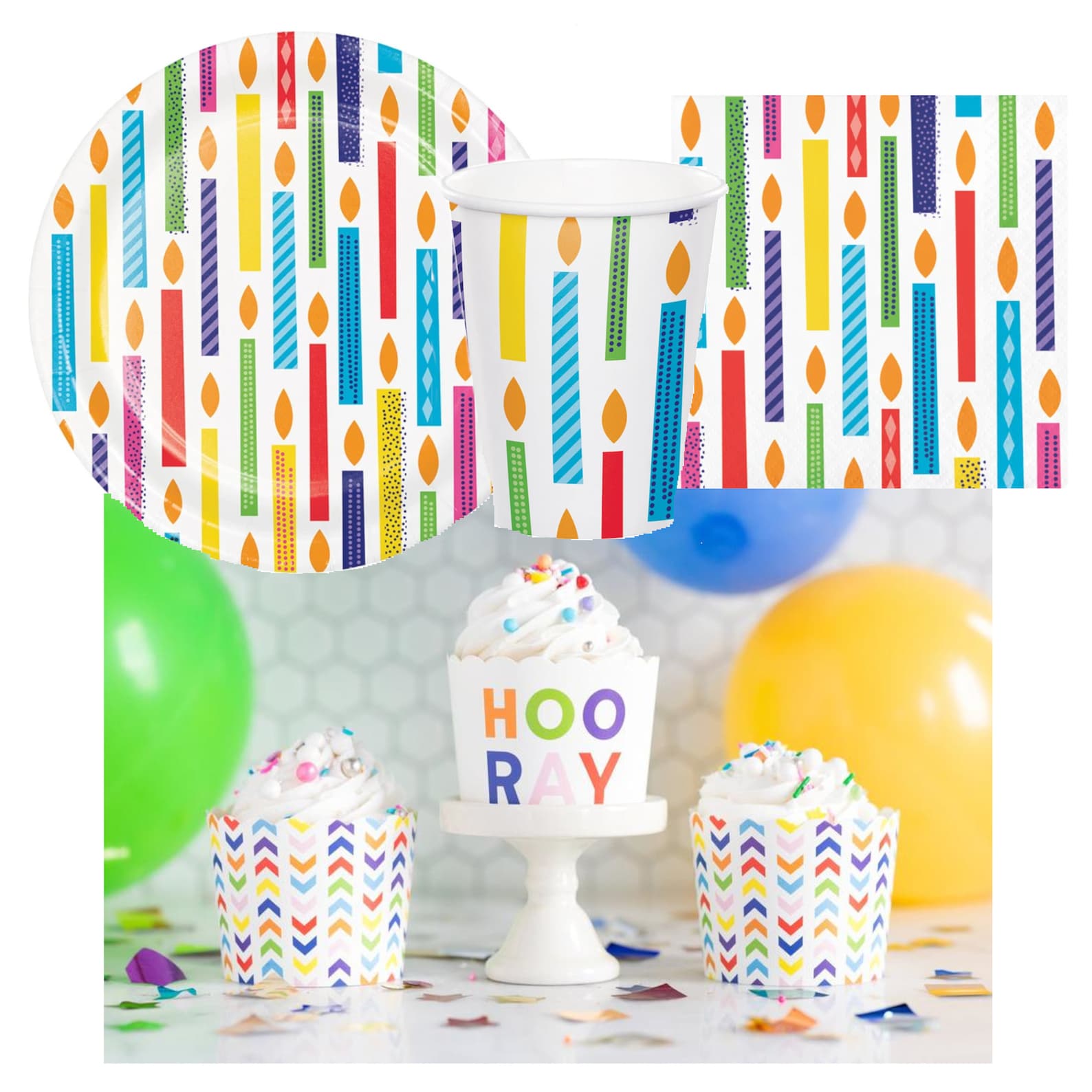 Birthday Party in a Box Kit Birthday Tableware Happy - Etsy