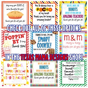 Bursting With Appreciation, Teacher Appreciation Tag, Teacher Thank You ...
