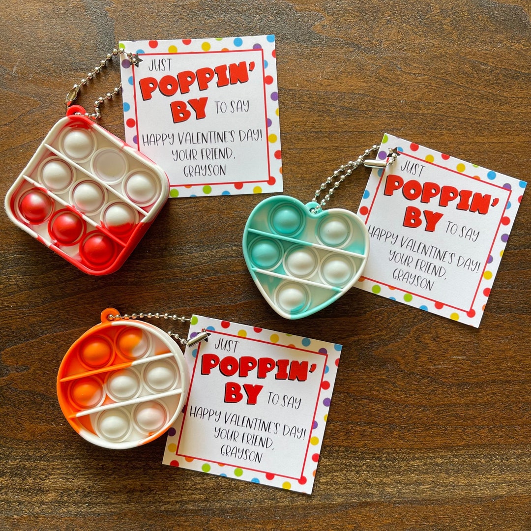 Pop Its Valentines, Poppers Valentines, Popping by to Say, Happy ...