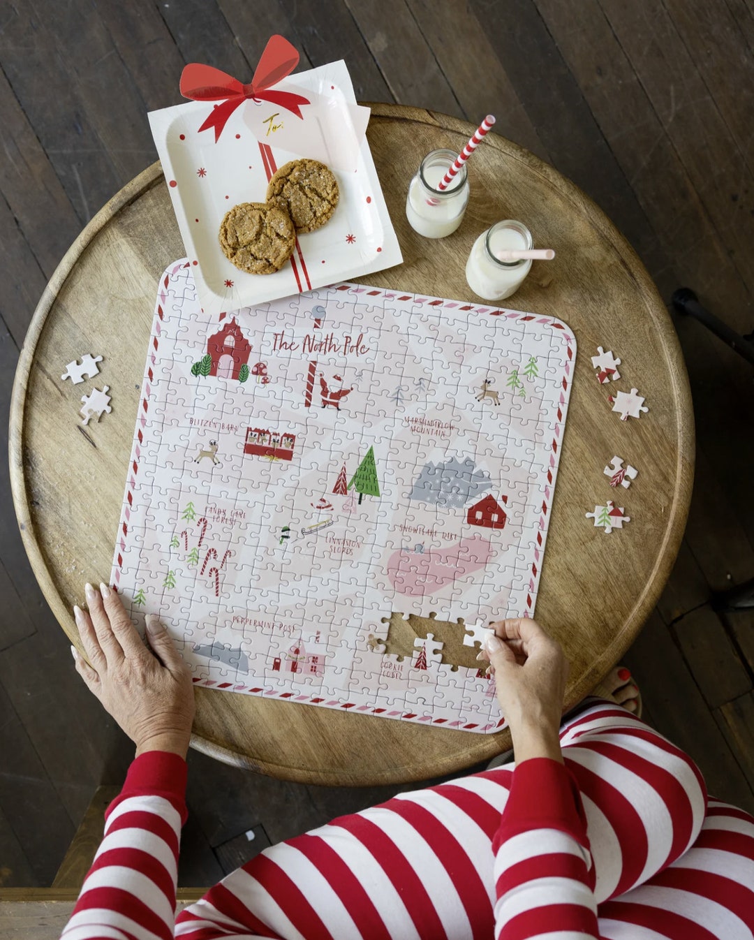 North Pole Map Puzzle, Christmas Puzzle, Christmas Jigsaw Puzzle ...