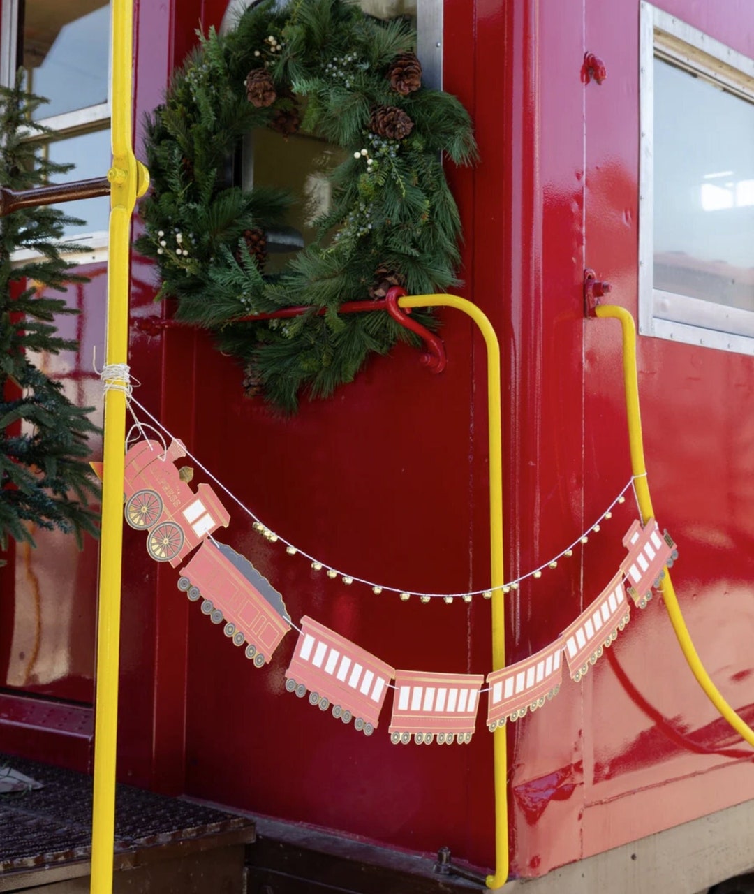 Train Banner Set, Christmas Bells Banner, Holiday Banner Set, Christmas ...