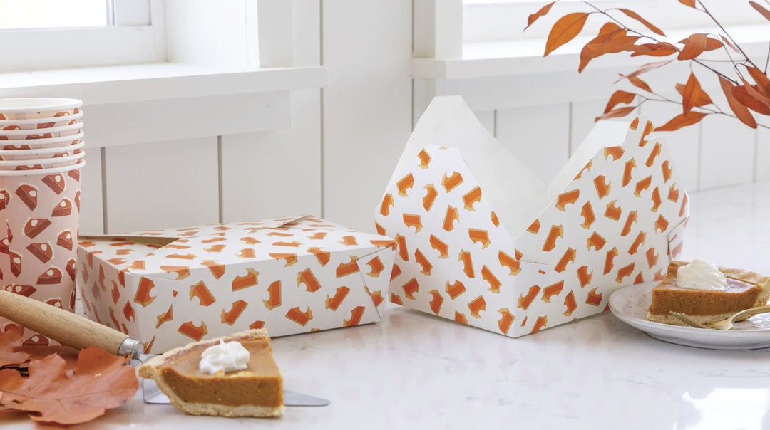Thanksgiving Leftover Take Home Boxes, Pumpkin Pie Boxes, Thanksgiving ...