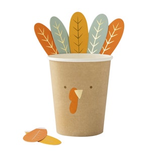 Turkey Cups, Thanksgiving Cups, Decorate Your Turkey Cups, Turkey ...