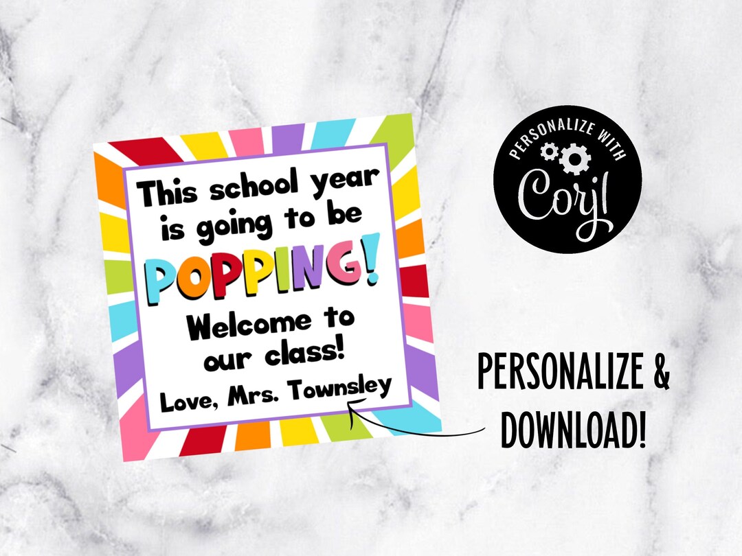 Popping School Year Teacher Gift for Students First Day of - Etsy