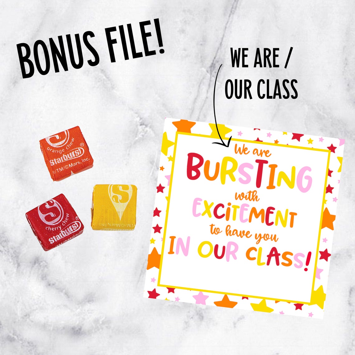 Gift for Students, Bursting With Excitement, First Day of School, Gift ...