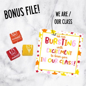 Gift for Students, Bursting With Excitement, First Day of School, Gift ...