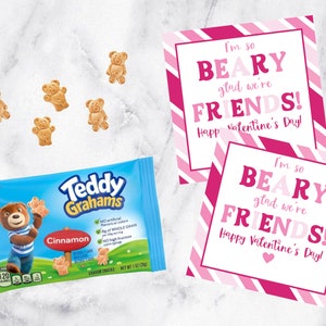 Beary Glad We're Friends, Teddy Grahams Valentines, Bear Valentine ...