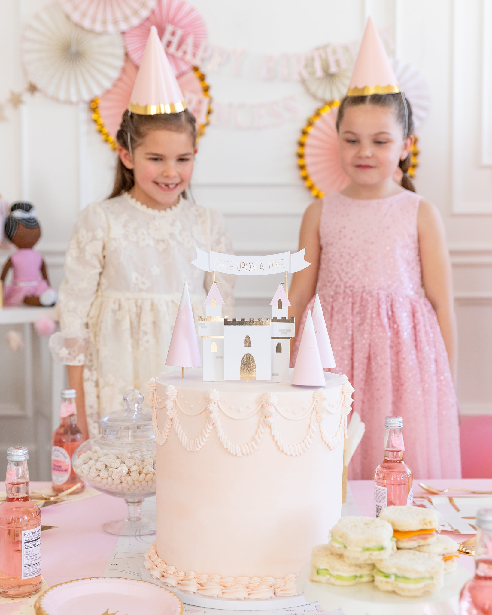 Princess Cake Topper Princess Castle Cake Pink and Gold - Etsy