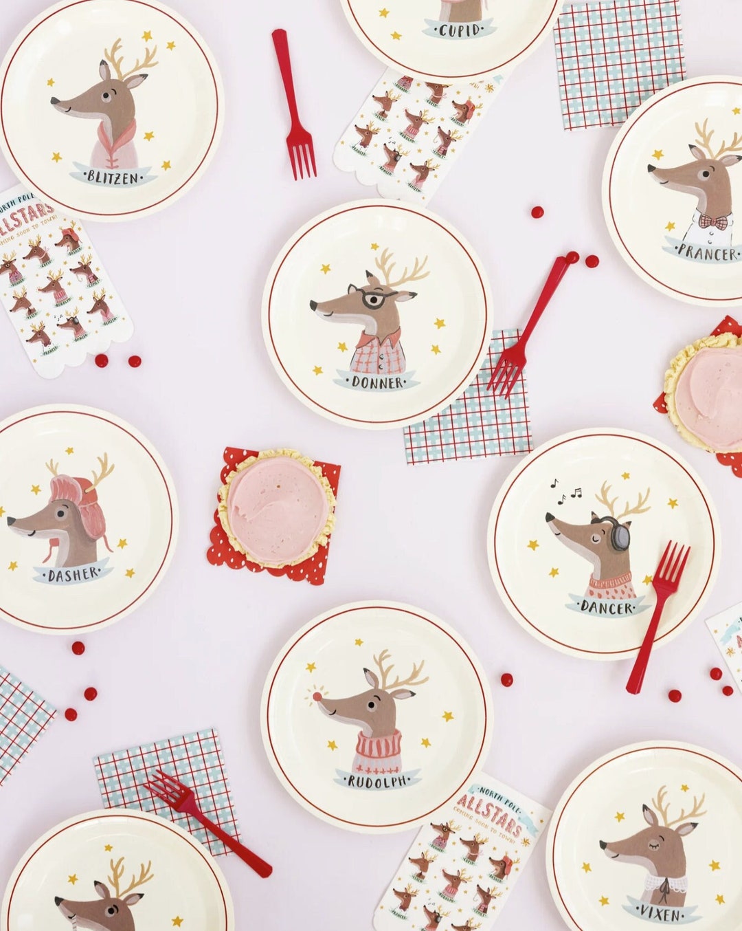 Reindeer Plates and Napkins, Rudolph the Red Nosed Reindeer, Christmas ...