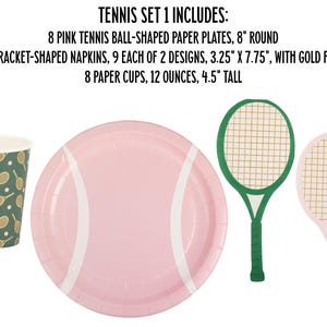 Tennis Party Supplies, Game Set Match, Tennis Birthday, Tennis Plates ...
