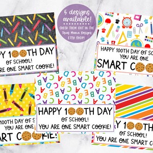 Happy 100th Day of School Bag Topper, One Smart Cookie, 100 Days of ...