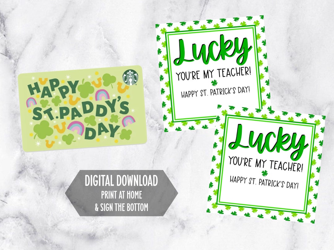 St. Patrick's Day Teacher Gift, Teacher Appreciation, Lucky You're My ...