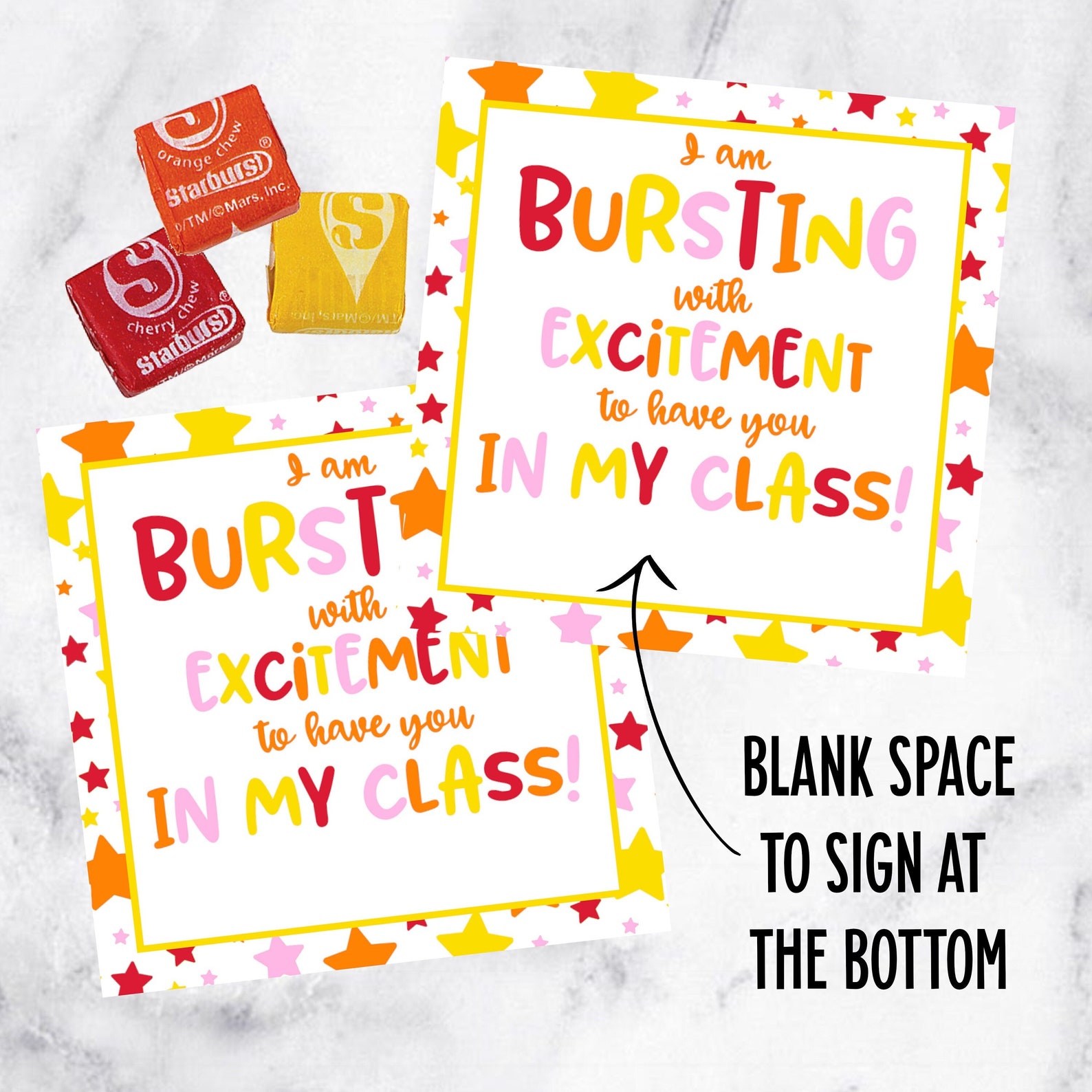 Gift for Students Bursting With Excitement First Day of - Etsy