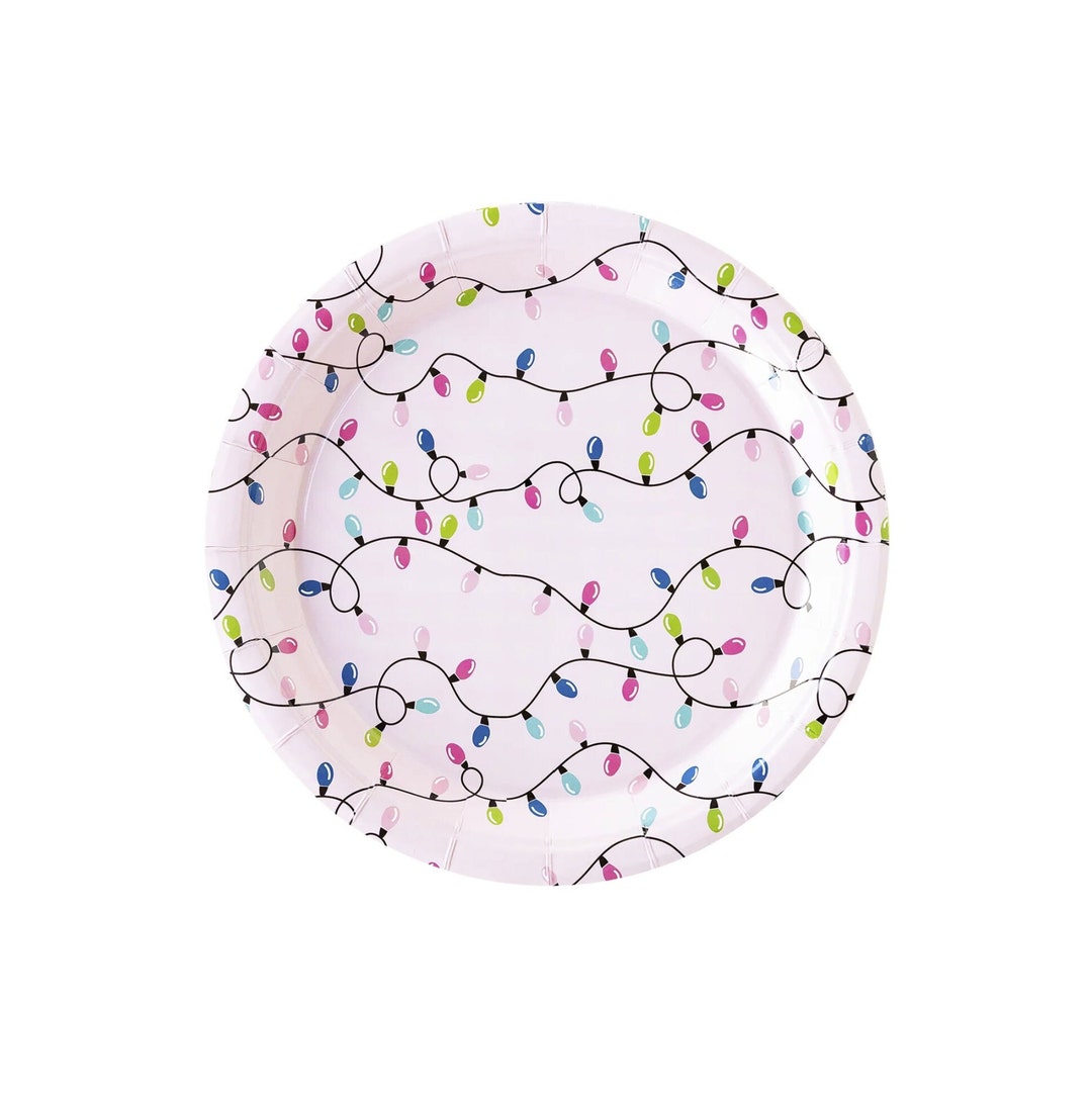 Christmas Lights Plates, Rainbow Christmas Lights, Christmas Plates ...