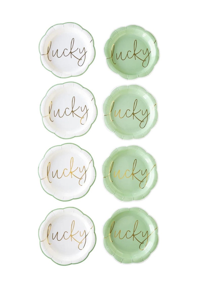 Lucky Paper Plates, St. Patrick's Day Plates, St. Patty's Day Plates ...