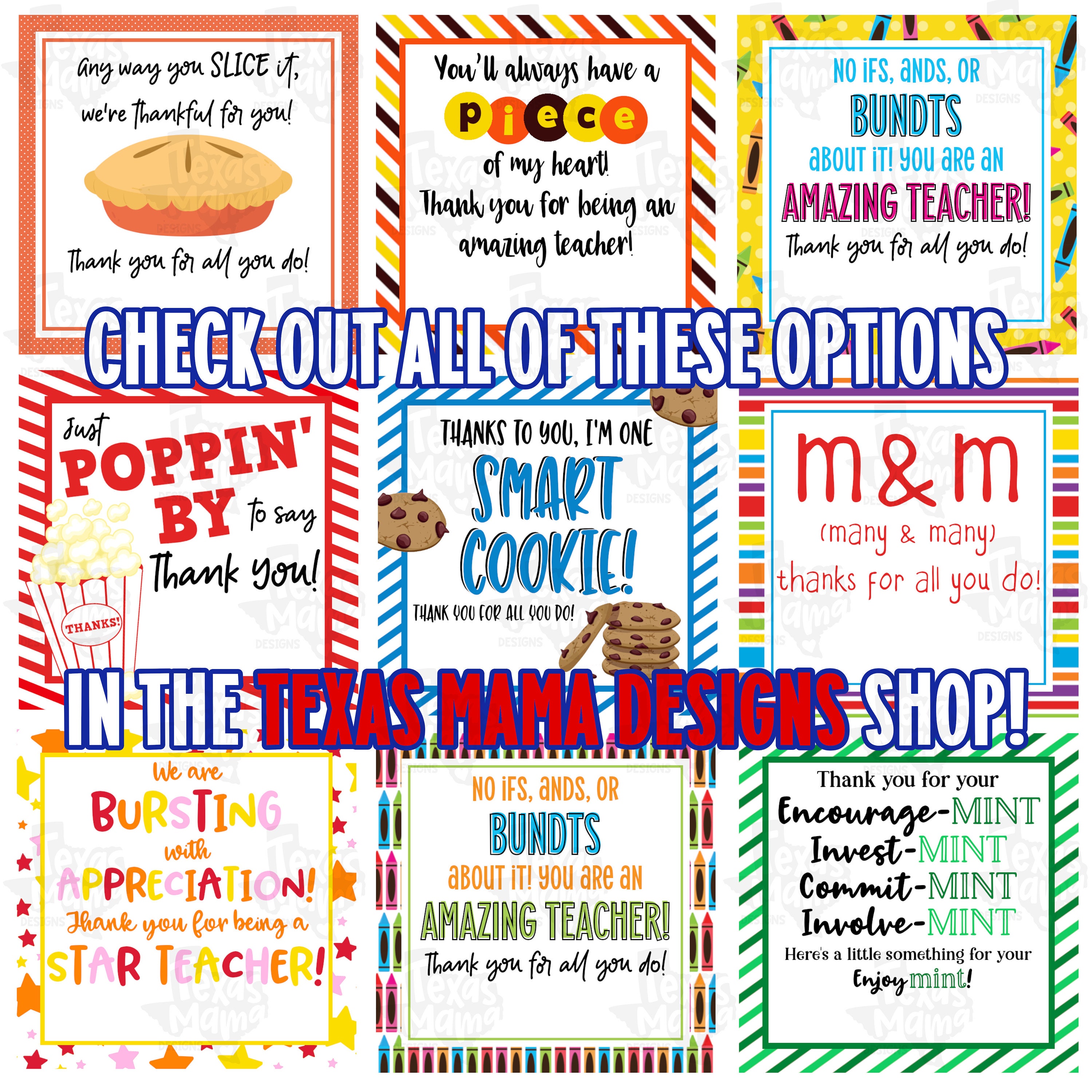 Teacher Appreciation, Any Way You Slice It, Pie Thank You Tag, Staff ...