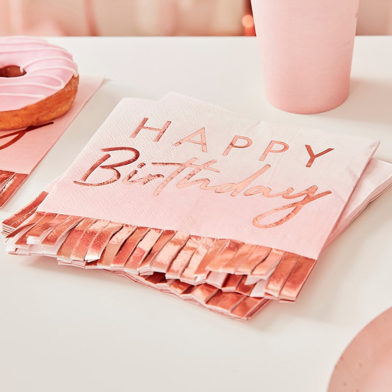 Rose Gold Party Pack Rose Gold Birthday Kit Birthday in a - Etsy