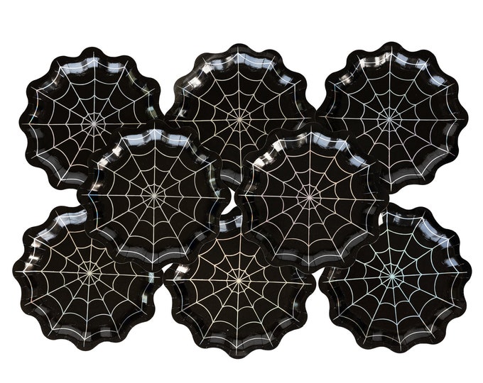 Spider Web Plates, Spider Plates, Halloween Party, Party Plates ...