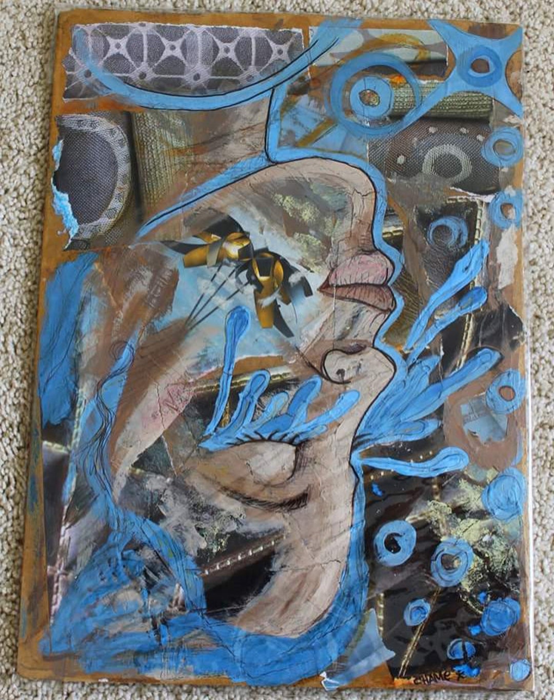 Panel de medios mixtos en caída libre - Etsy España