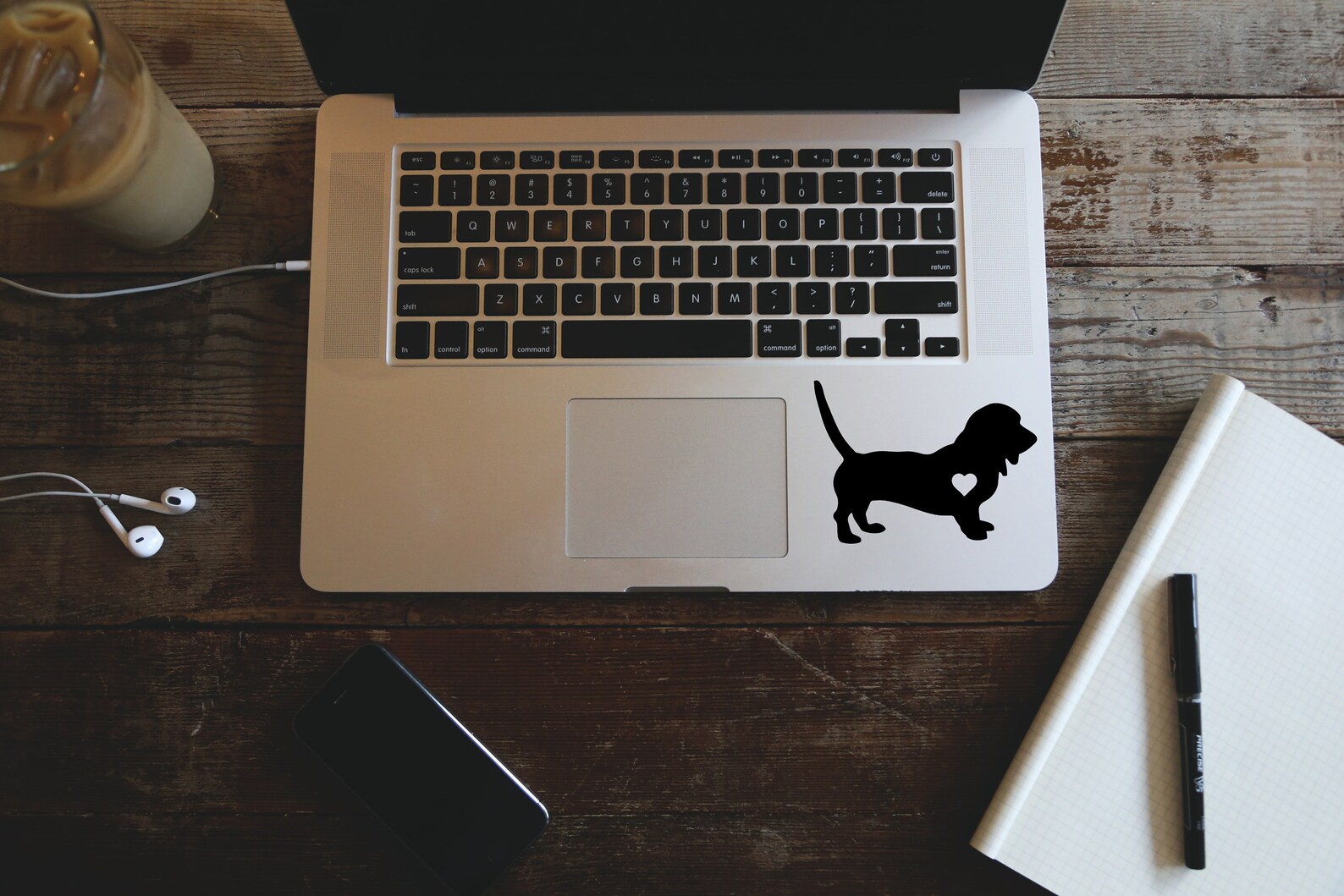 Basset Hound Heart Vinyl Basset Hound Vinyl Decal Dog | Etsy