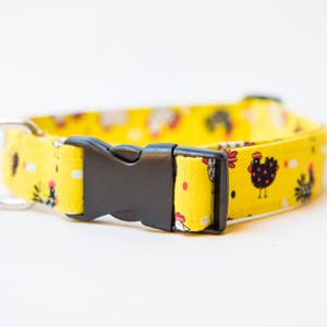 Yellow Chicken Dog Collar Chicken Dog Collar Chicken Pattern - Etsy