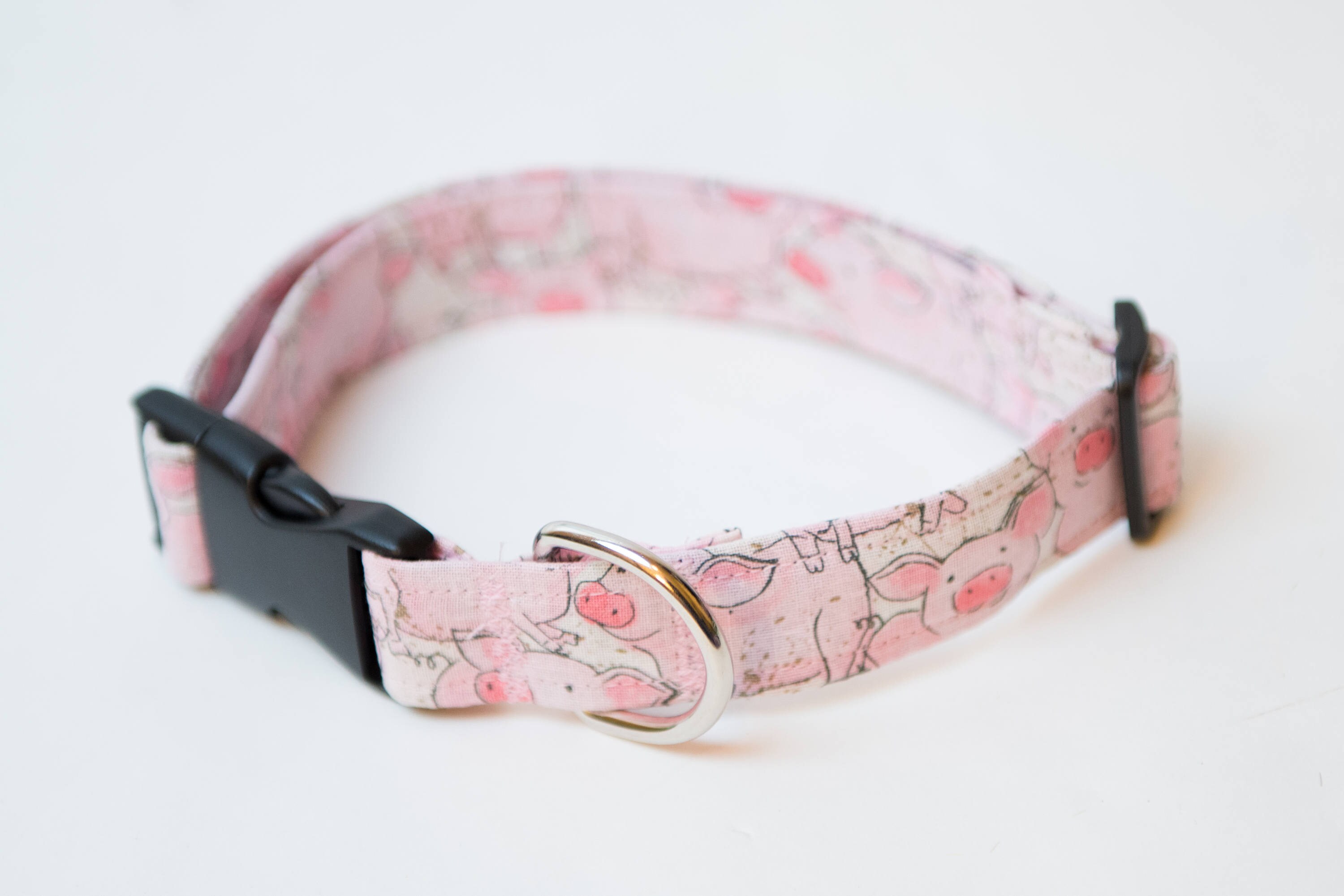 Cute Pink Pigs in MUD Print Dog Collar Pig Pattern Dog - Etsy