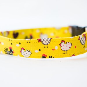 Yellow Chicken Dog Collar Chicken Dog Collar Chicken Pattern - Etsy