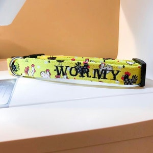 Yellow Chicken Dog Collar Chicken Dog Collar Chicken Pattern - Etsy