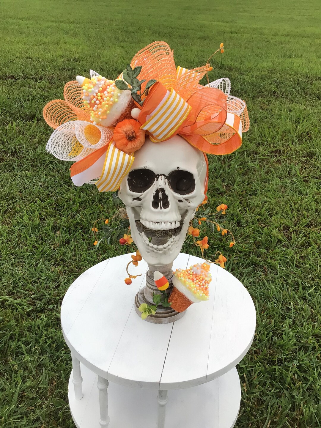Halloween Candlestick Arrangement, Candy Corn Cupcakes, Bright ...