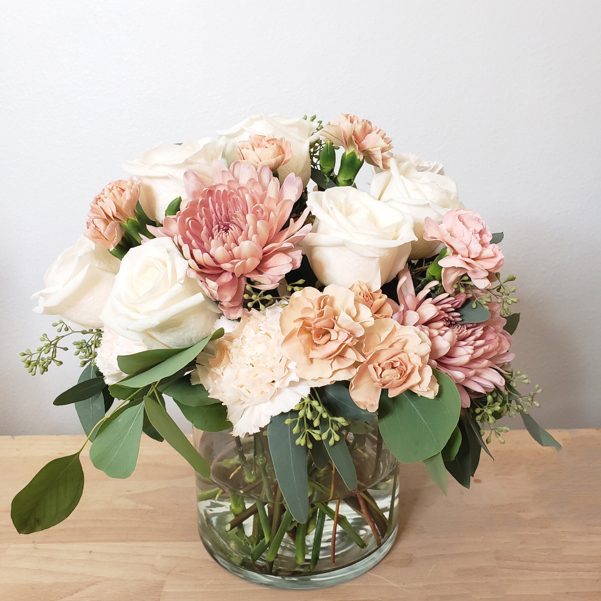 Blush Flower Arrangement Video Tutorial With Step by Step Instructions ...