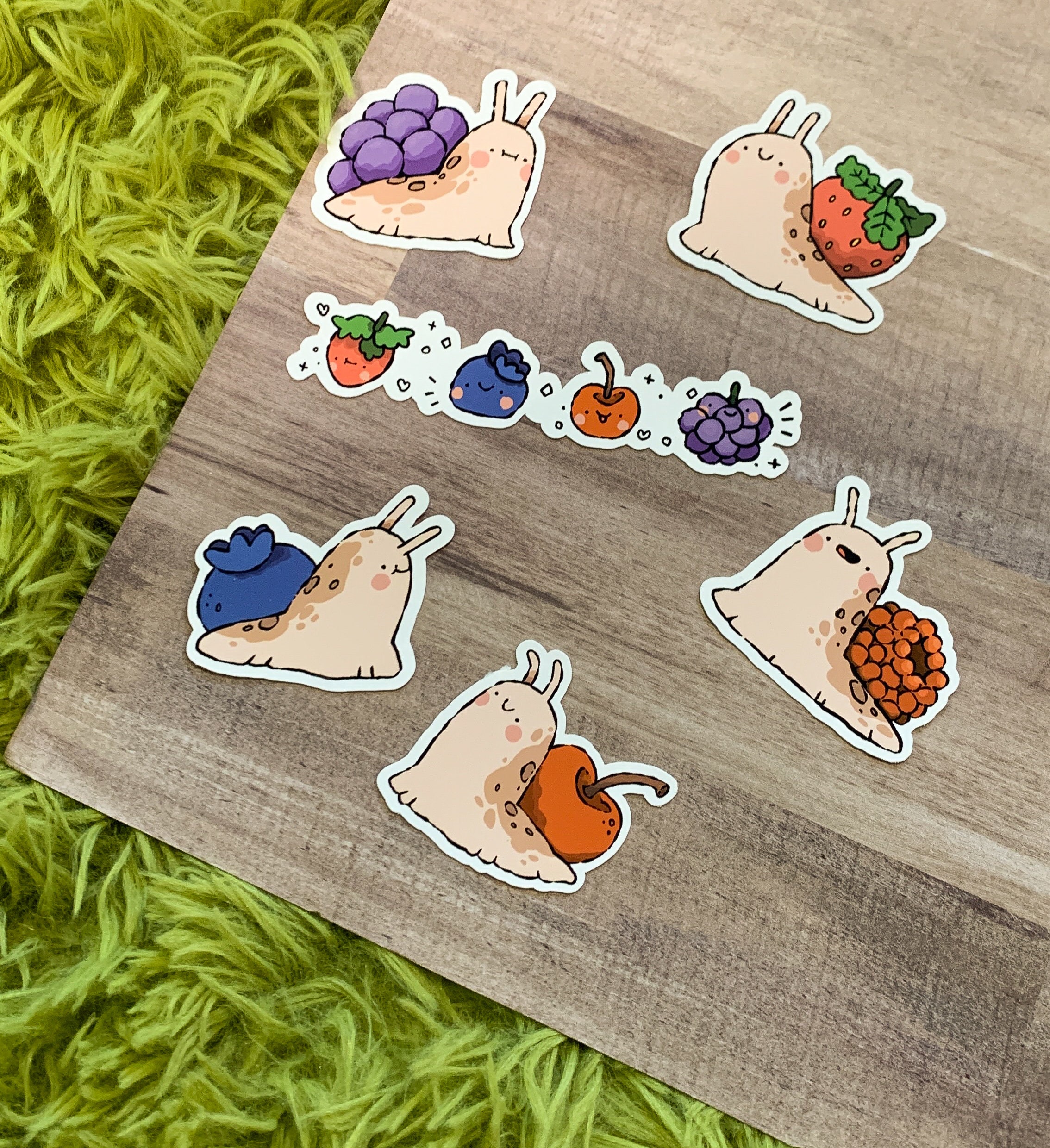 Fruity Snails Sticker Pack | Etsy